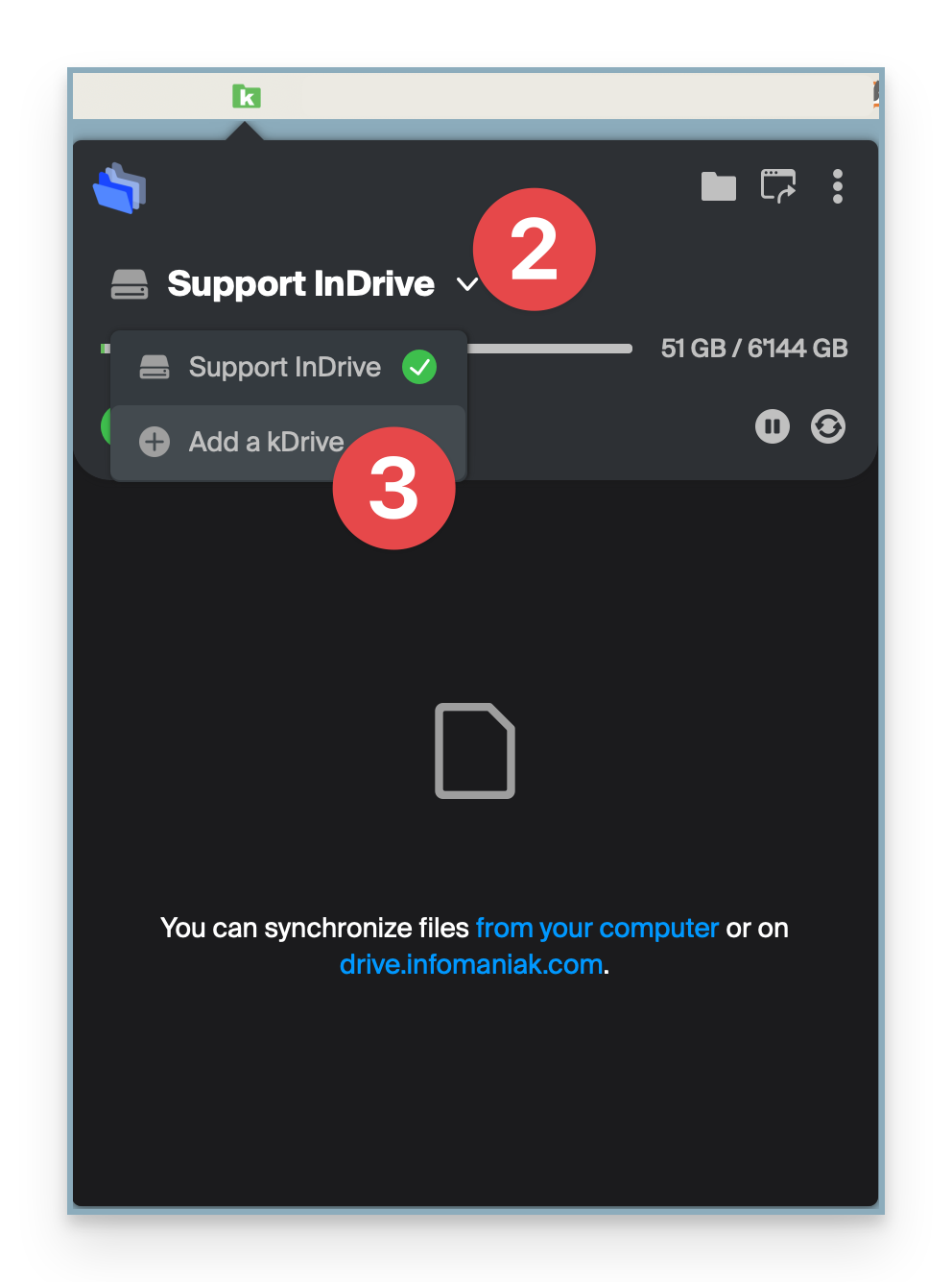 🚀 Add an extra kDrive - Infomaniak