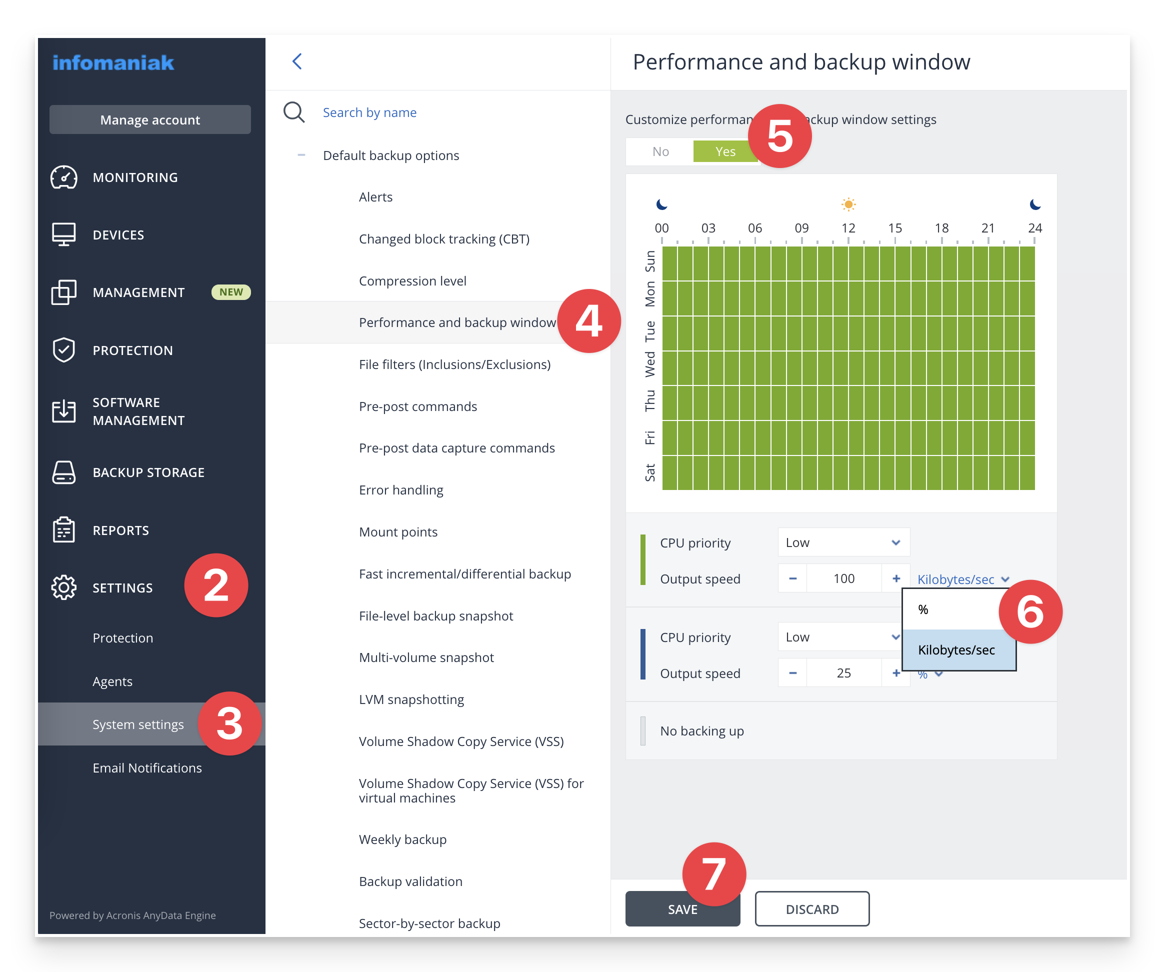 🚀 Manage Acronis Agent resources - Infomaniak