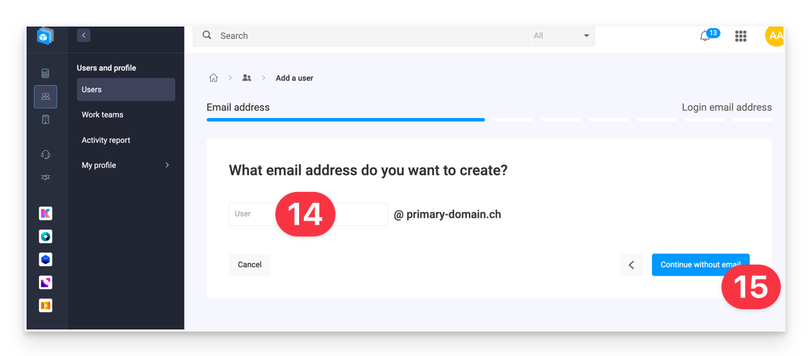 🚀 Invite a user to use kChat - Infomaniak